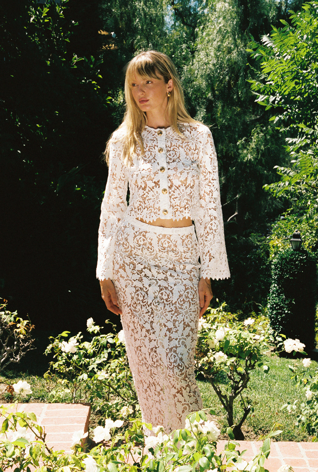 Juliet Skirt - White Lace – LA PORTE